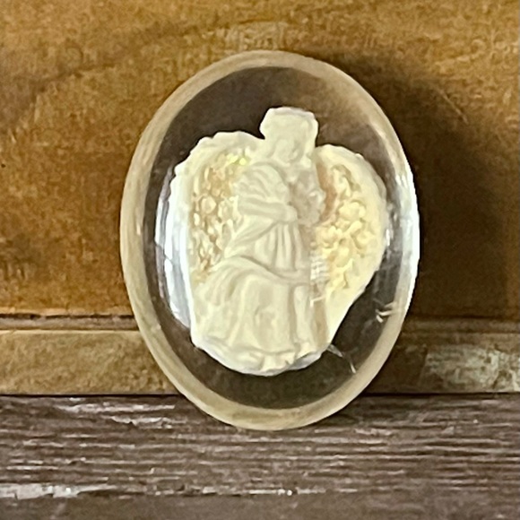 Other | Vintage Angel Star Worry Stone Angel Of Hope Give Your Worries ...